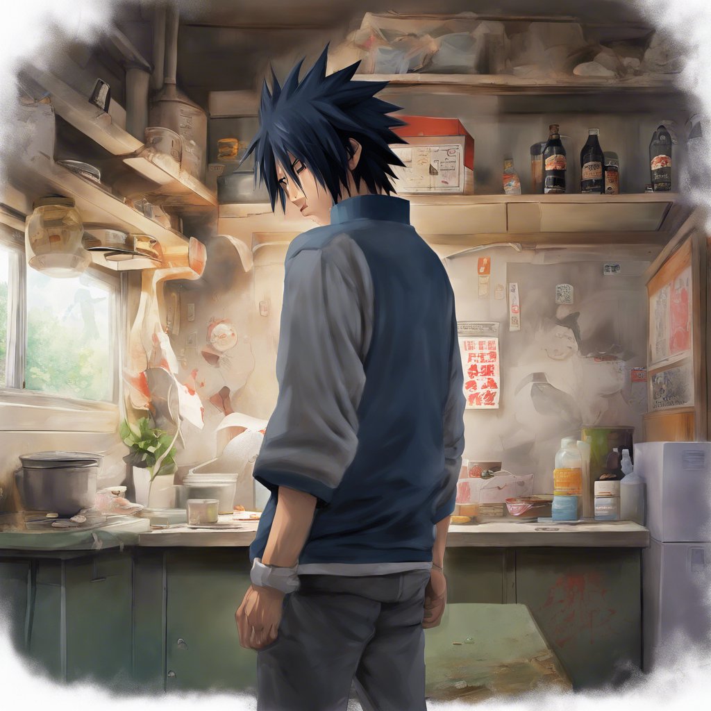 Sasunaru sasuke can’t stop vomiting | Fanart