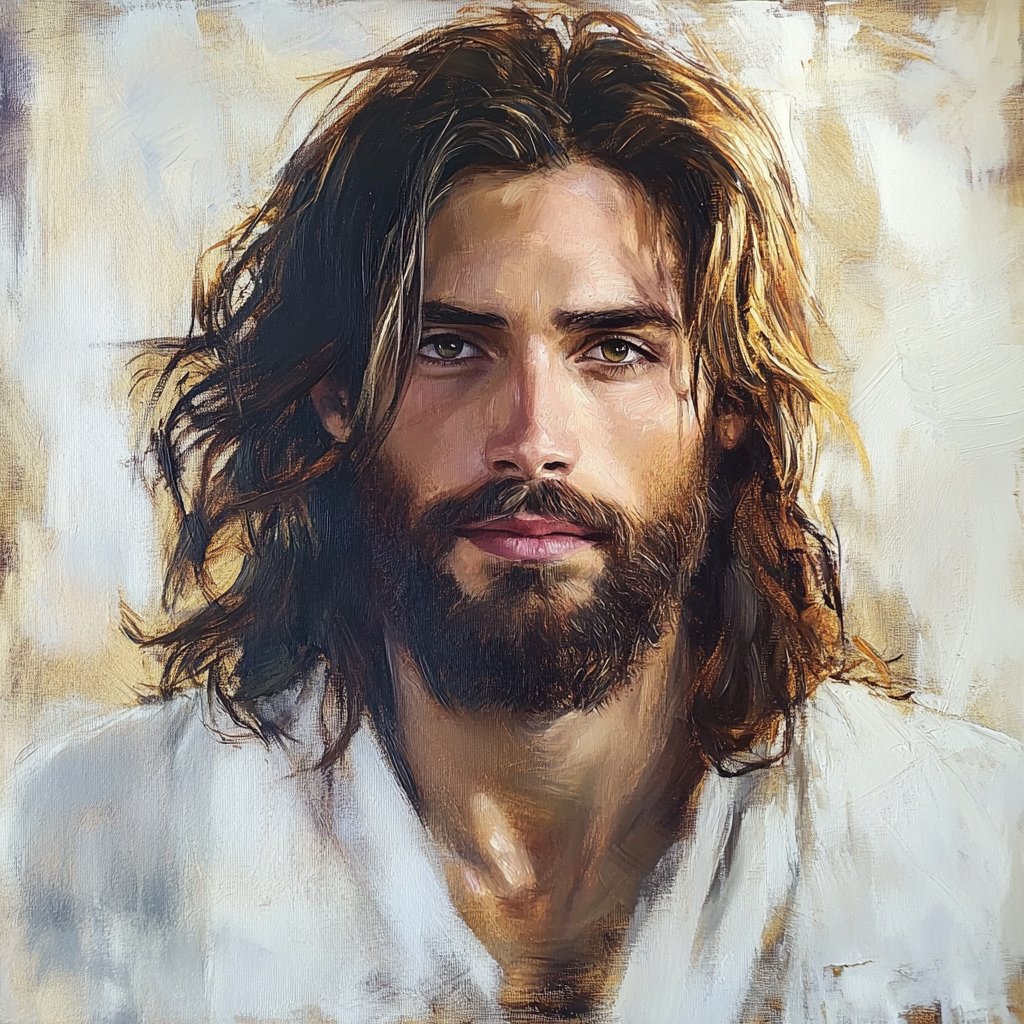 Jesus Christ portrait, realistic oil painting Fanart