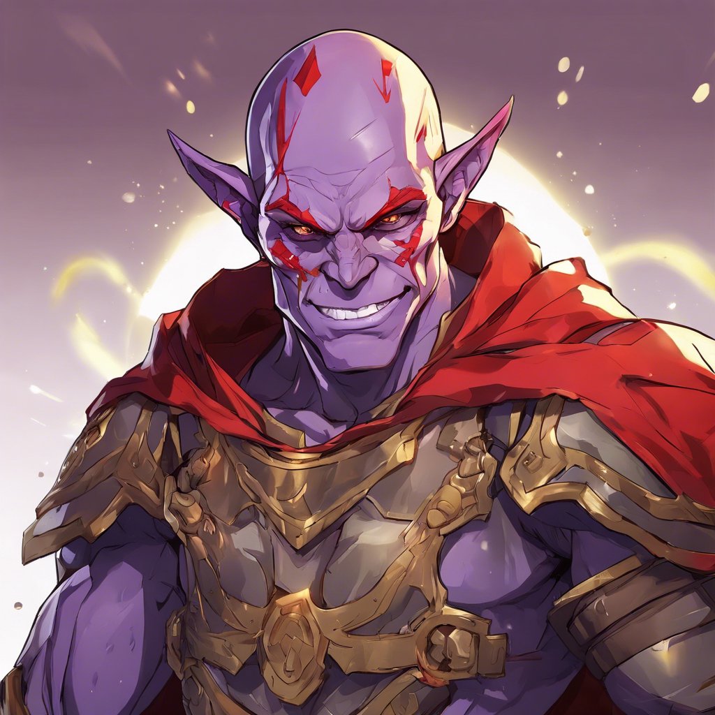 Very very short handsome orc man Fanart