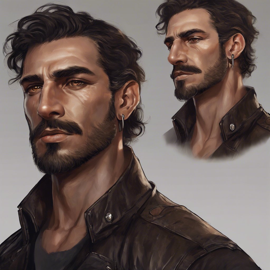 Tall man with olive skin, intense Fanart