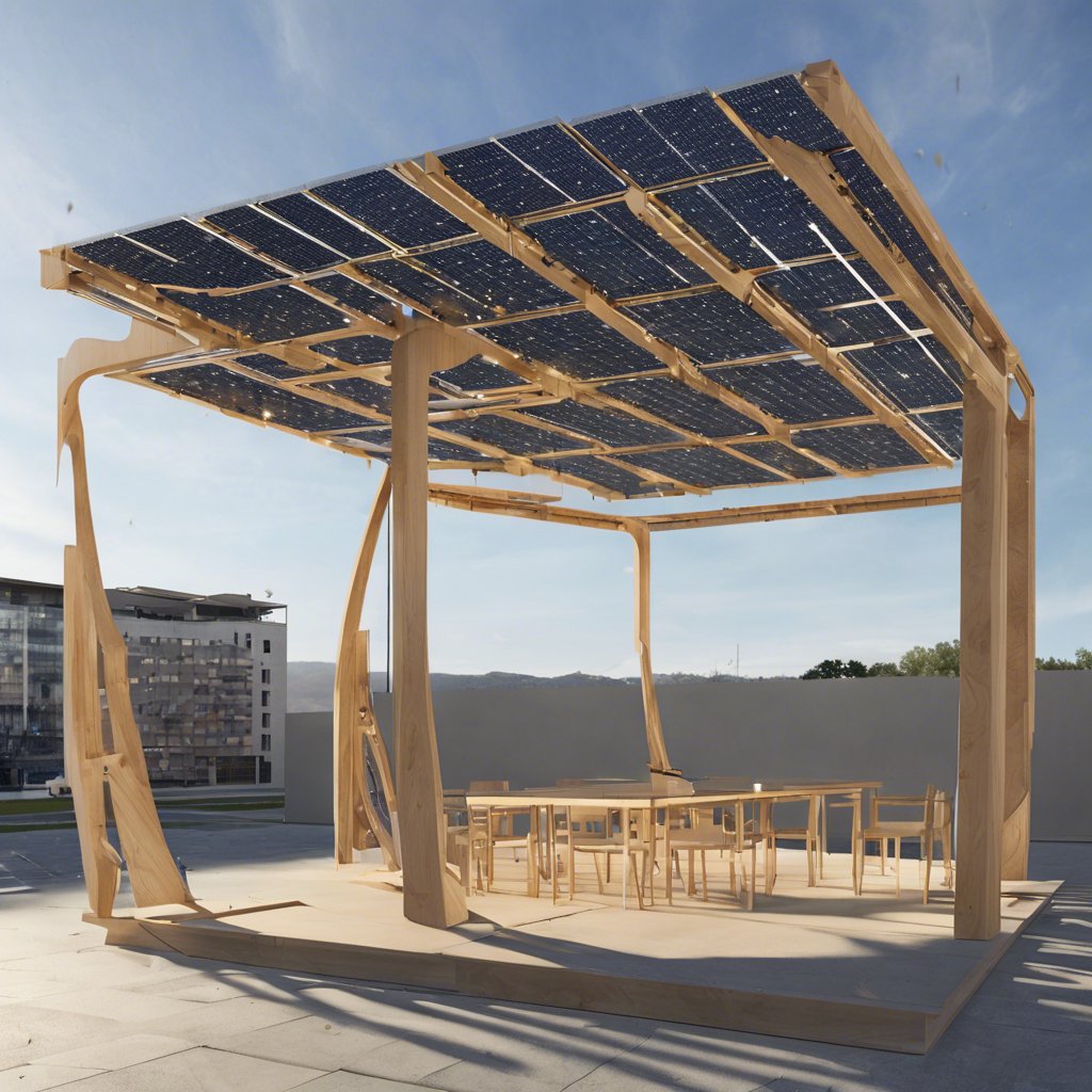 Photovoltaic sun solar pergola Pavillon Fanart