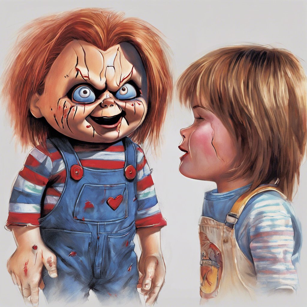 Chucky and Tiffany’s twin children Glen Fanart