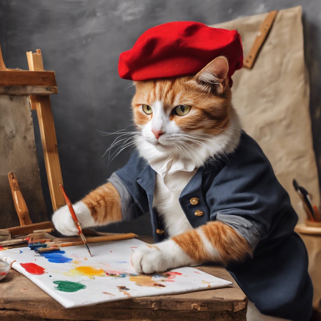 A cat as a french painter | Fanart