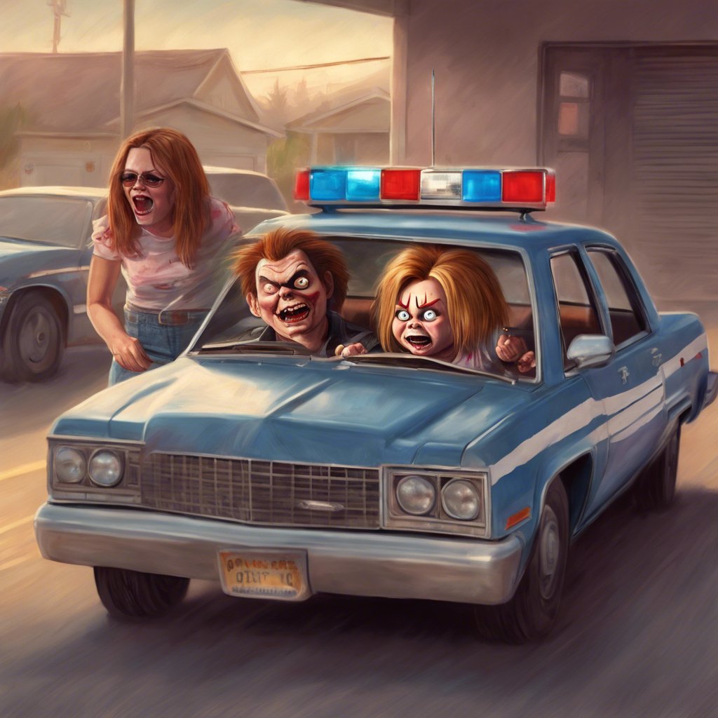 Chucky spanks his daughter Glenda for Fanart