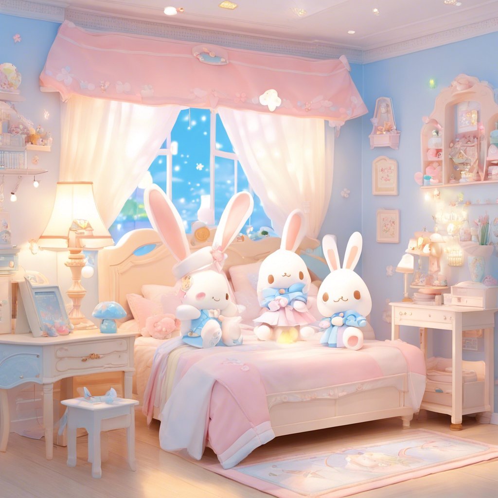 Cinnamoroll room light blue Fanart