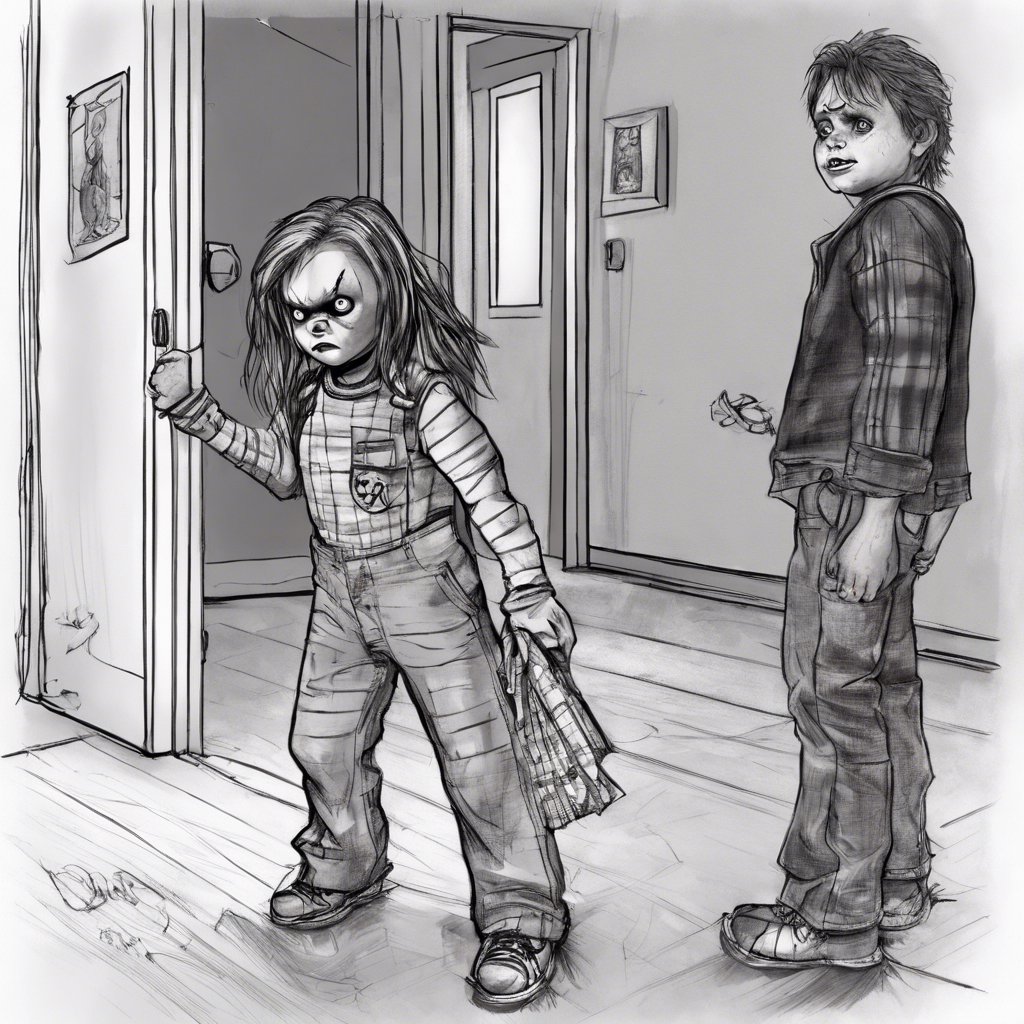 Chucky and Tiffany’s twin children Glen Fanart