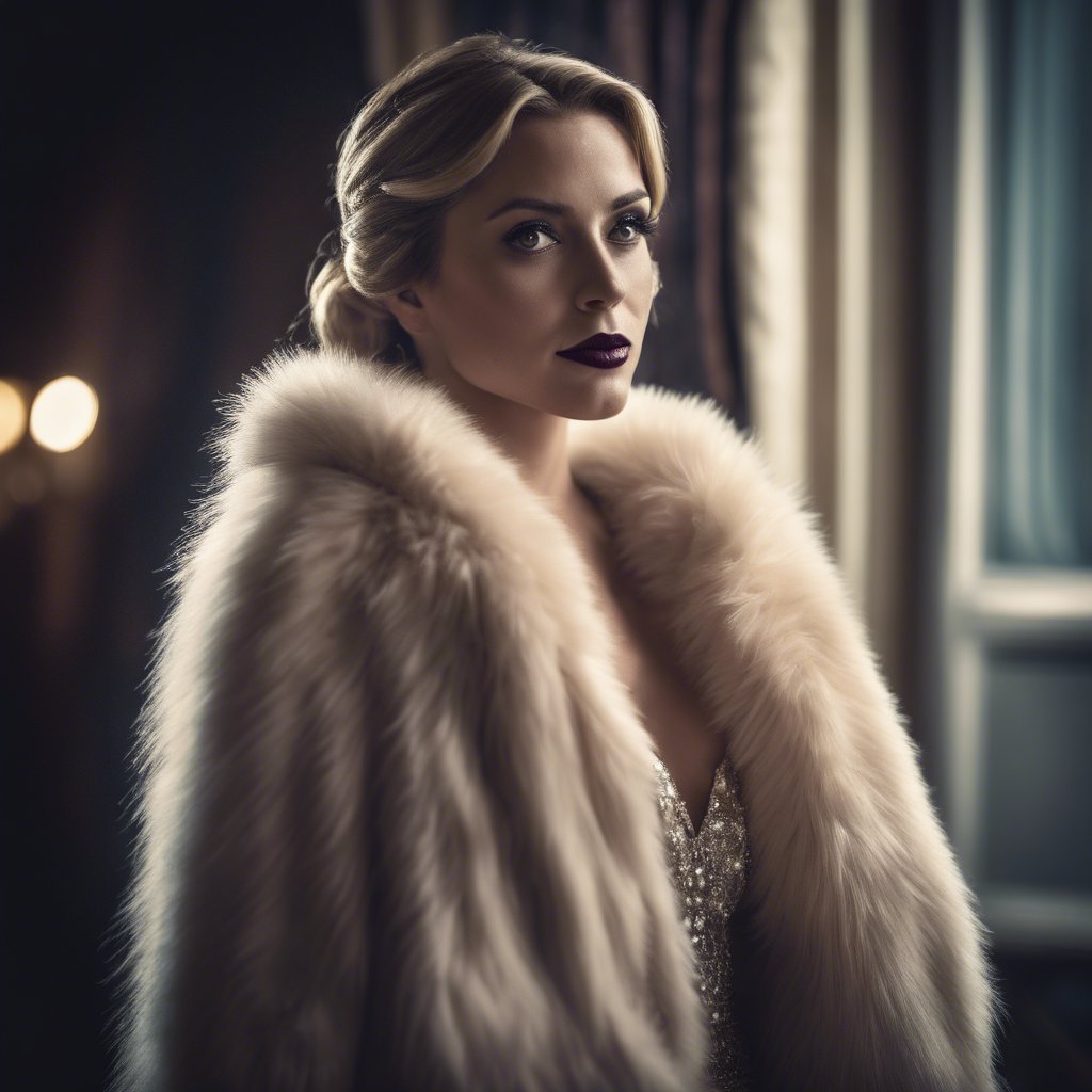 Classic Hollywood glamour look with a Fanart