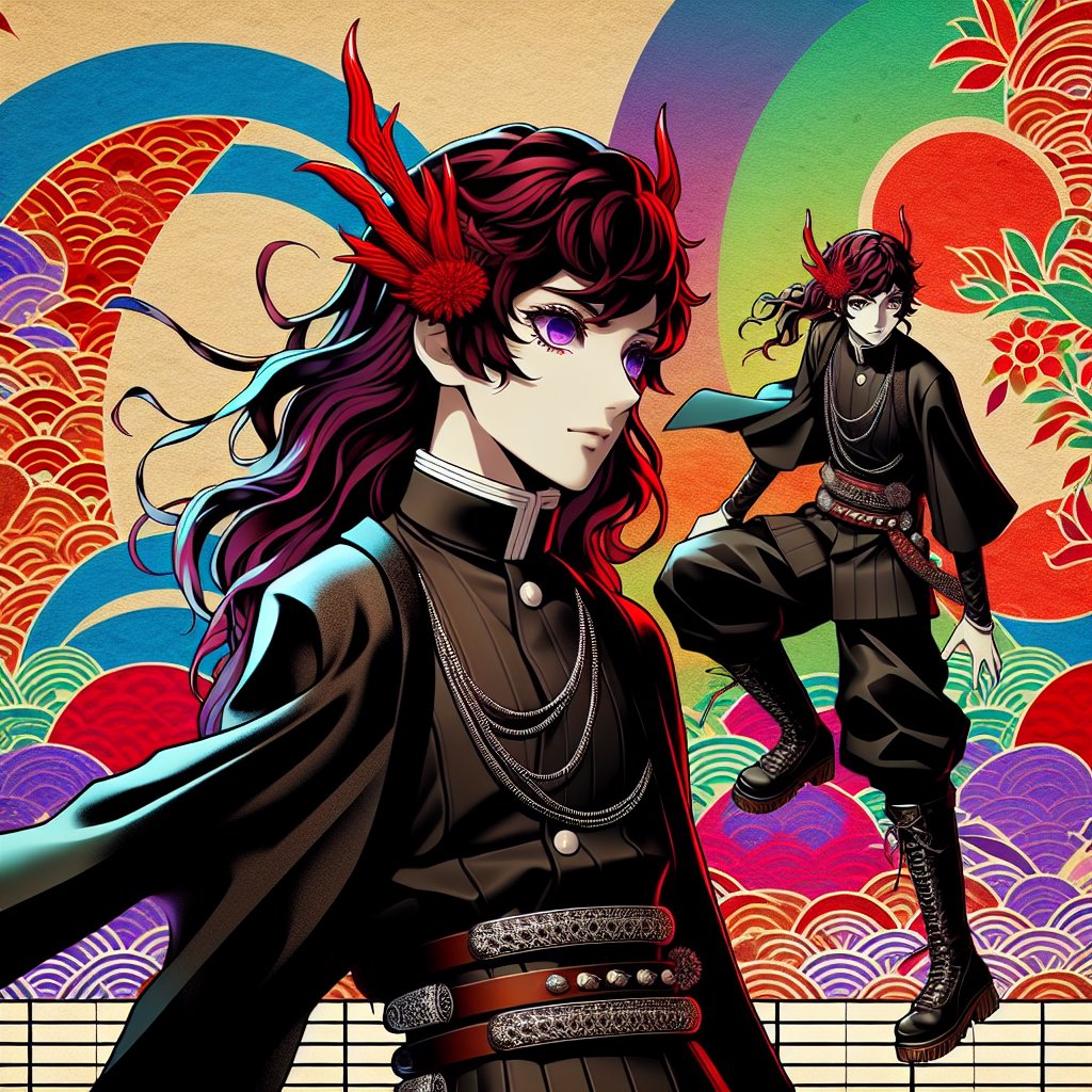 Anime Girl Red Horns: Anime girl | Fanart