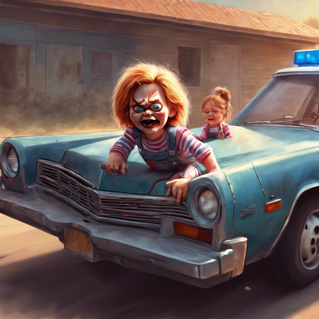 Chucky spanks his daughter Glenda for Fanart