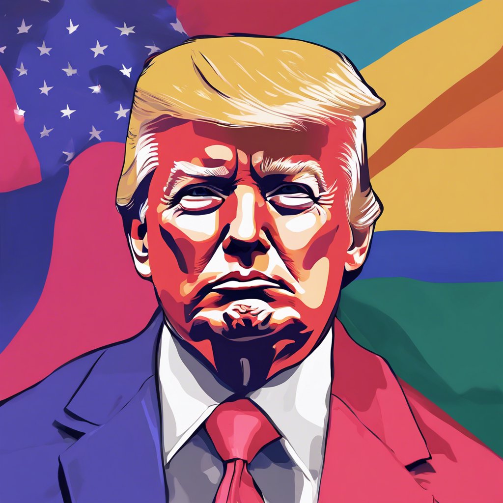 Donald trump pride flag Fanart