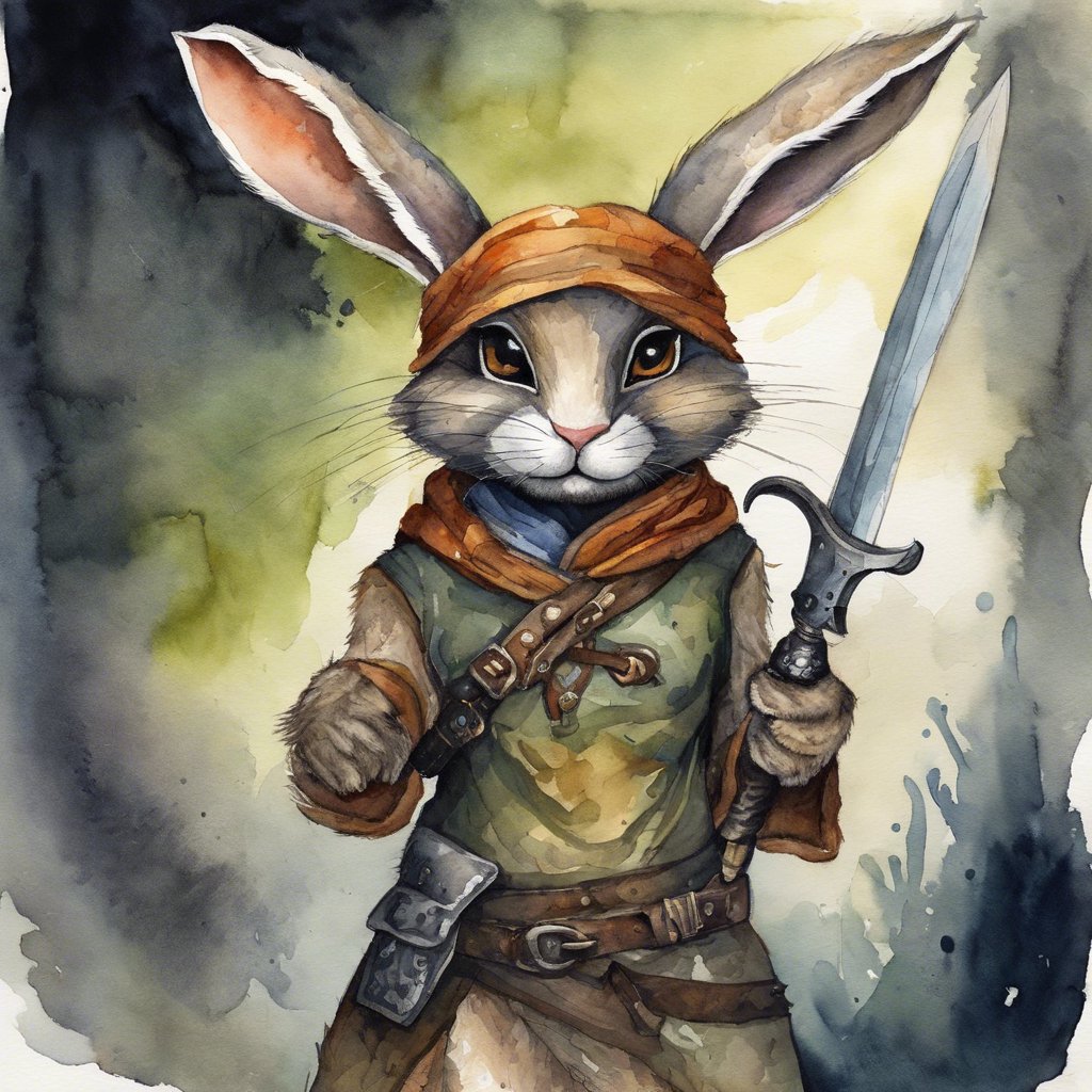 D&D style rogue anthropomorphic bunny girl Fanart