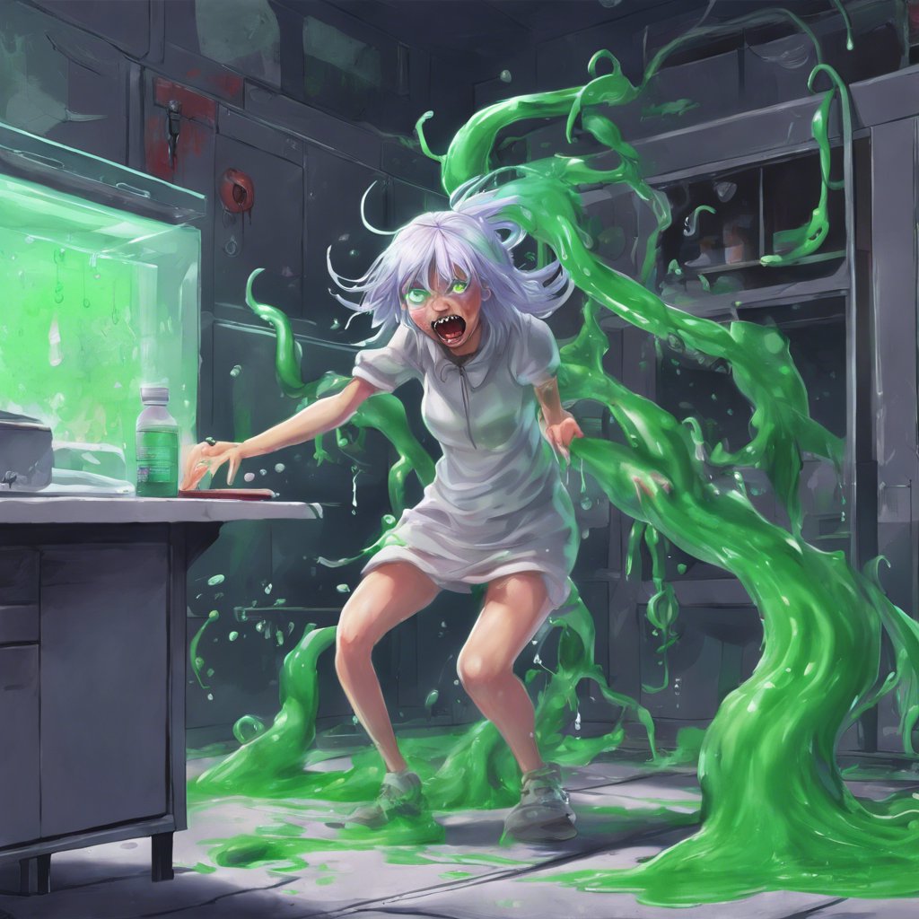 Anime slime monster girl struggle to Fanart