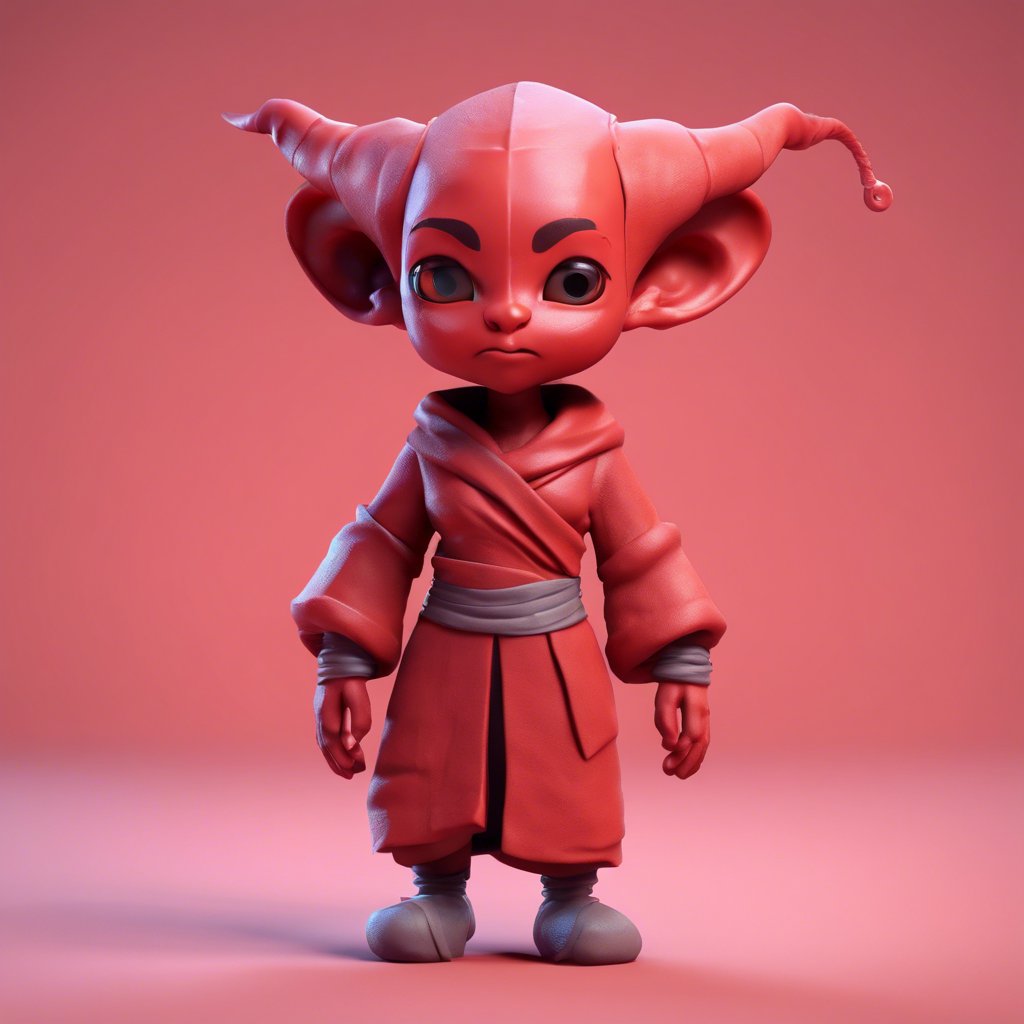 Red female tiefling monk Fanart