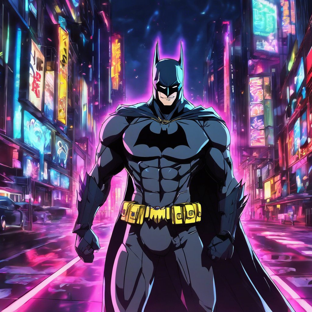 Batman neon lights Fanart