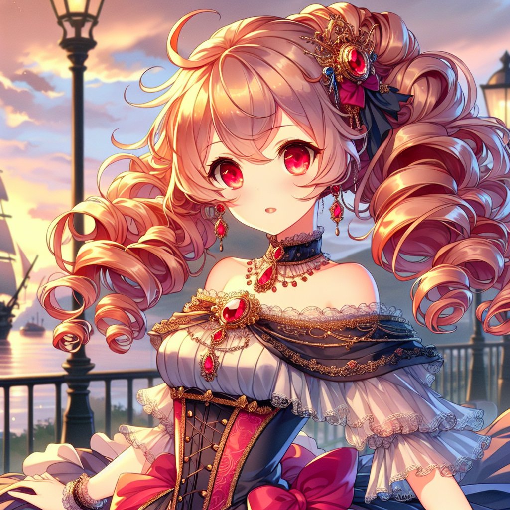 Anime Girl In Victorian Dress: Anime Fanart