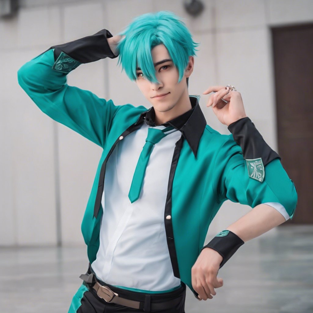 Cosplay costume a handsome male character Fanart