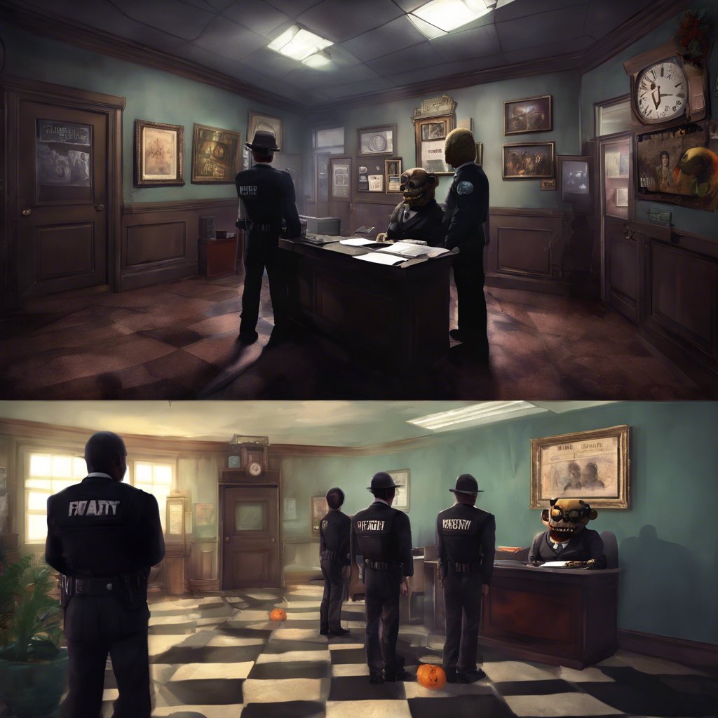 Fnaf universe, where the security guard Fanart