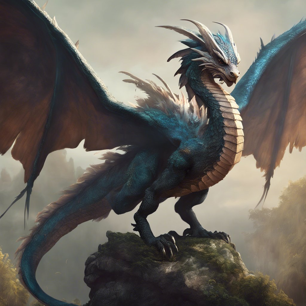 Feathered dragon Fanart