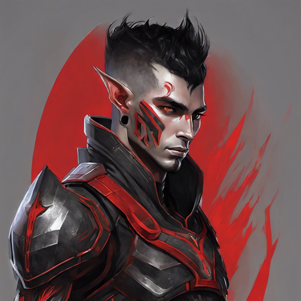 Alien, soldier, in black and red Fanart