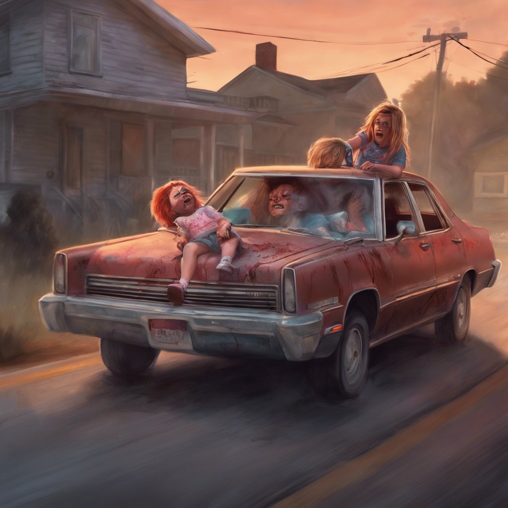 Chucky spanks his daughter Glenda for Fanart