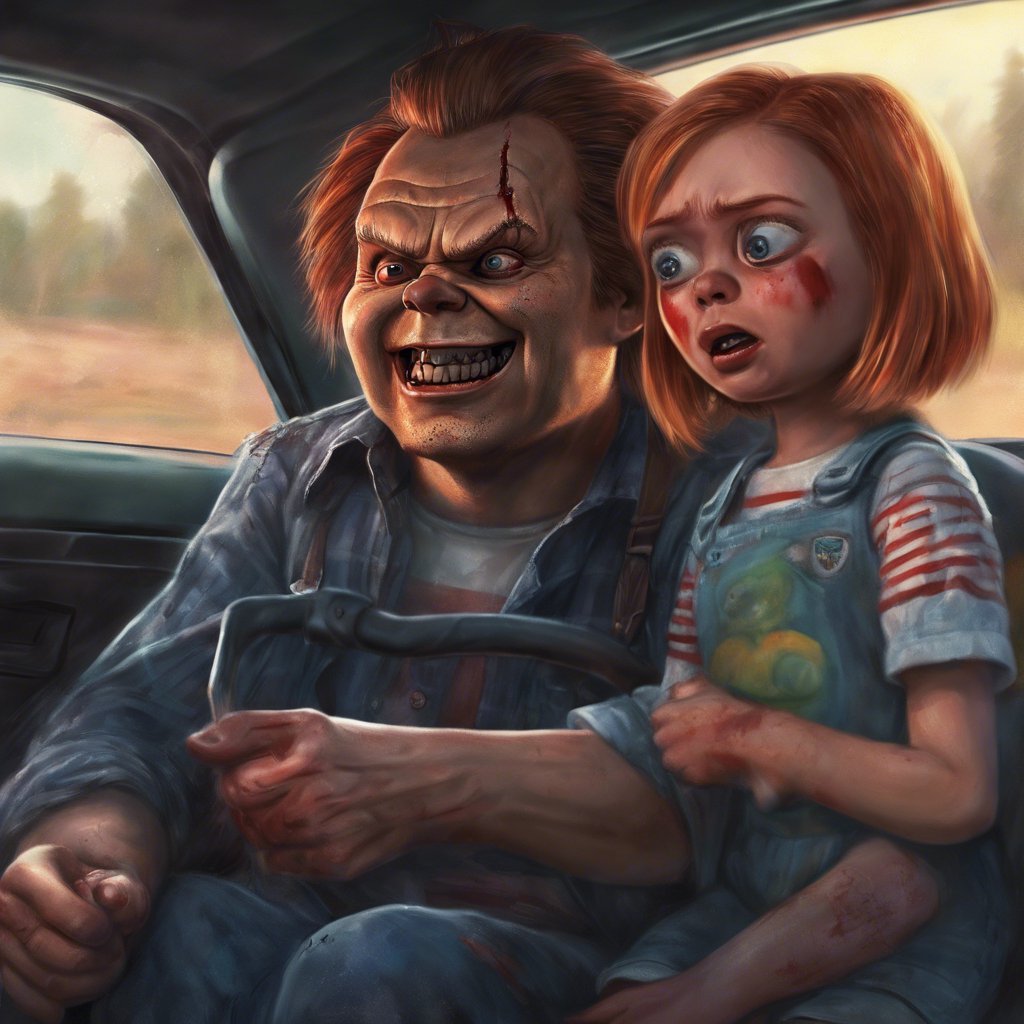Chucky spanks his daughter Glenda for Fanart