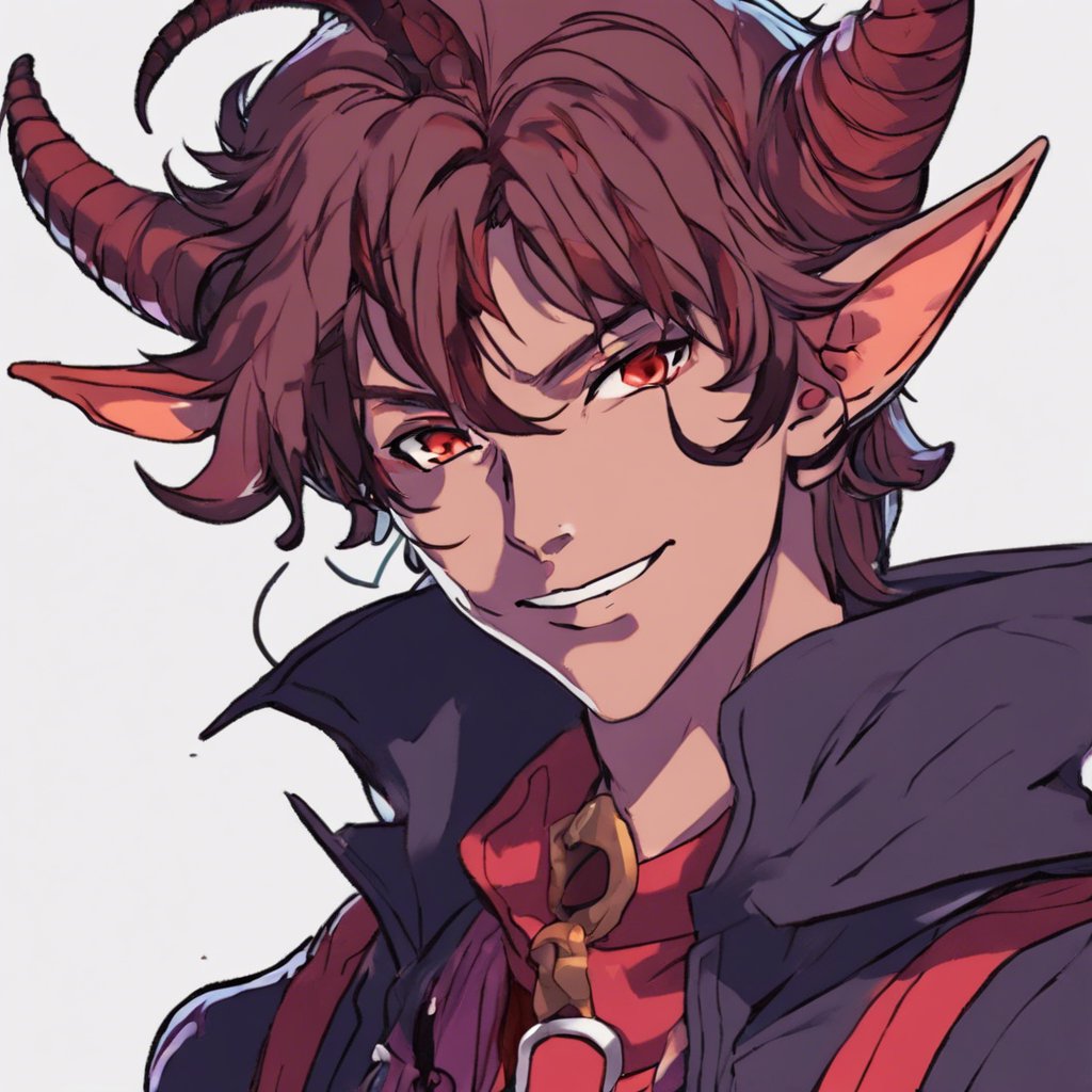 Young male tiefling rough | Fanart
