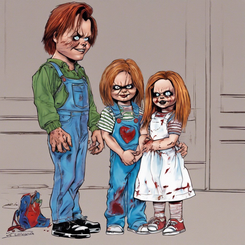 Chucky and Tiffany’s children Glen Fanart