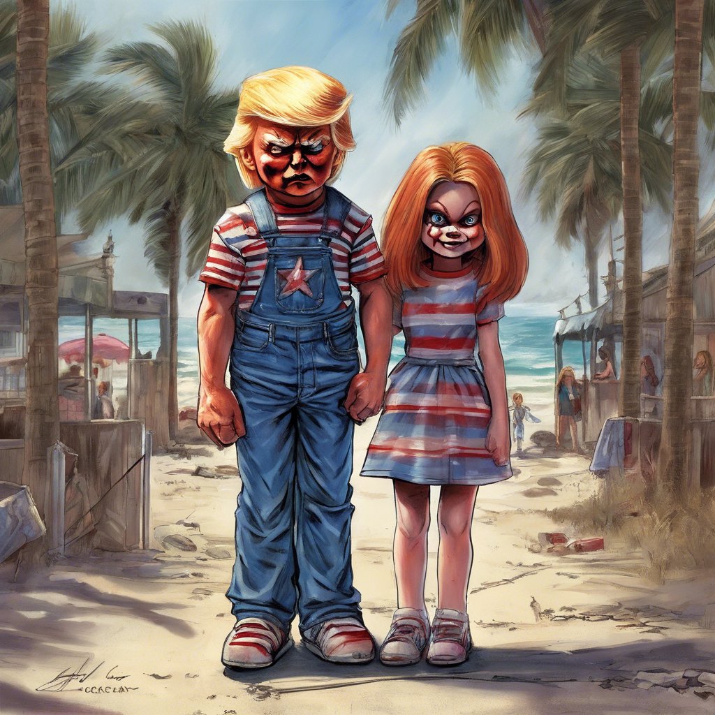 Chucky and Tiffany’s twin children Glen Fanart