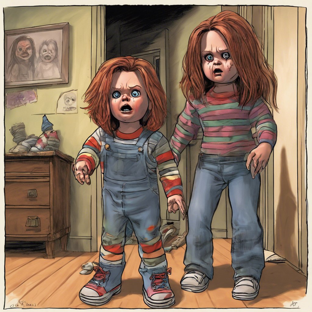 Chucky and Tiffany’s twin children Glen Fanart