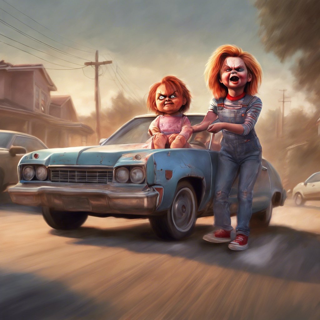 Chucky spanks his daughter Glenda for Fanart