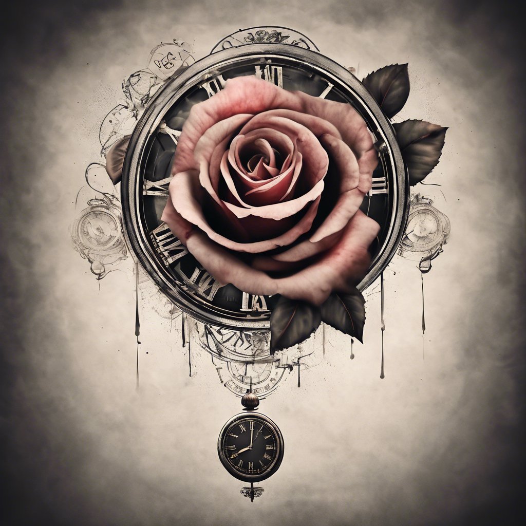 Rose with a clock and some Fanart