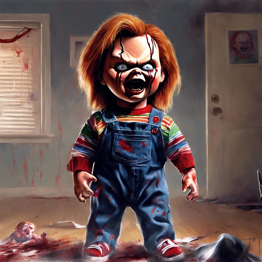 Chucky with makeup on him Chuckys | Fanart