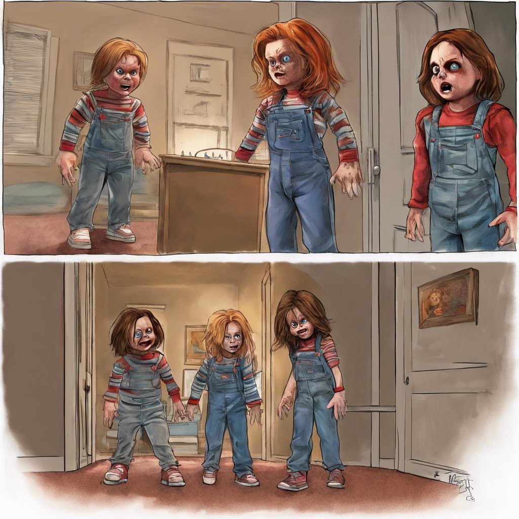 Chucky and Tiffany’s twin children Glen Fanart