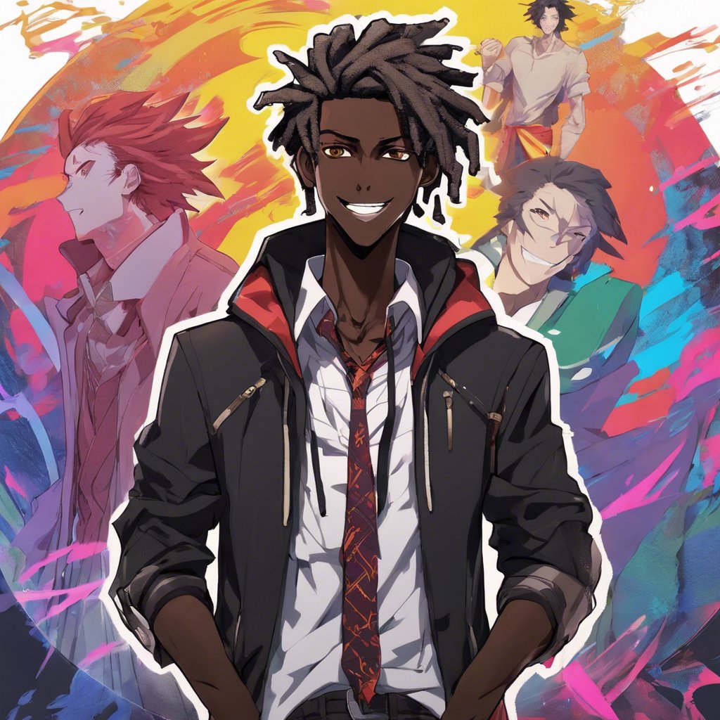 Tall lanky man. Dark skin. Hair Fanart