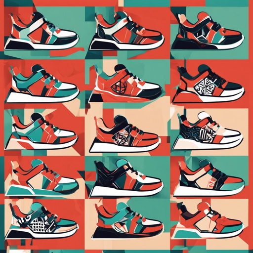 Geometric sneakers with interlocking 3D-printed polygon | Fanart