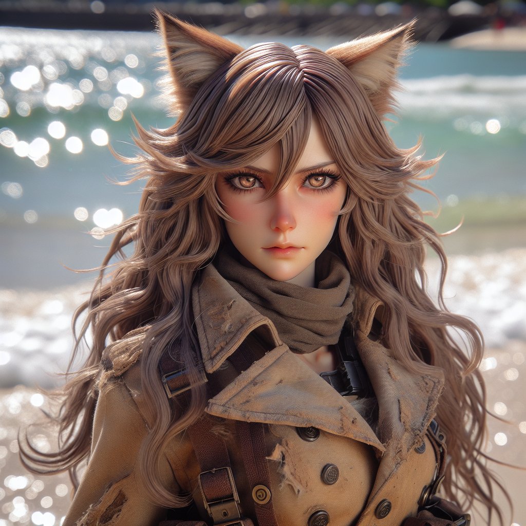 Realistic Style, Female Character, Cat Ears, Fanart