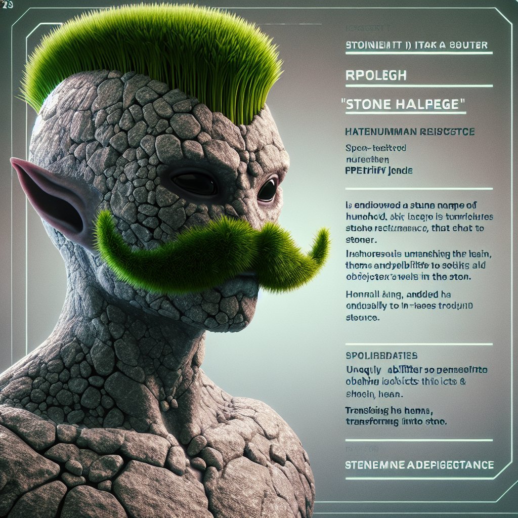 An extraterrestrial humanoid with stone skin Fanart