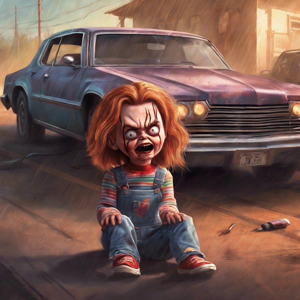 Chucky spanks his daughter Glenda for Fanart
