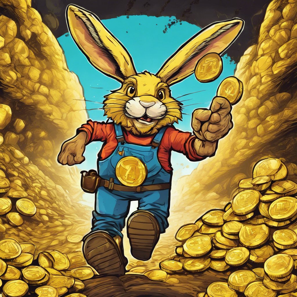 Golden rabbit gold miner with big Fanart