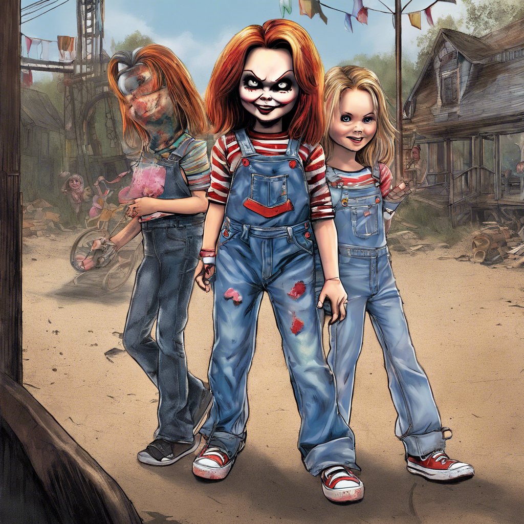 Chucky and Tiffany’s children Glen, Glenda, Fanart