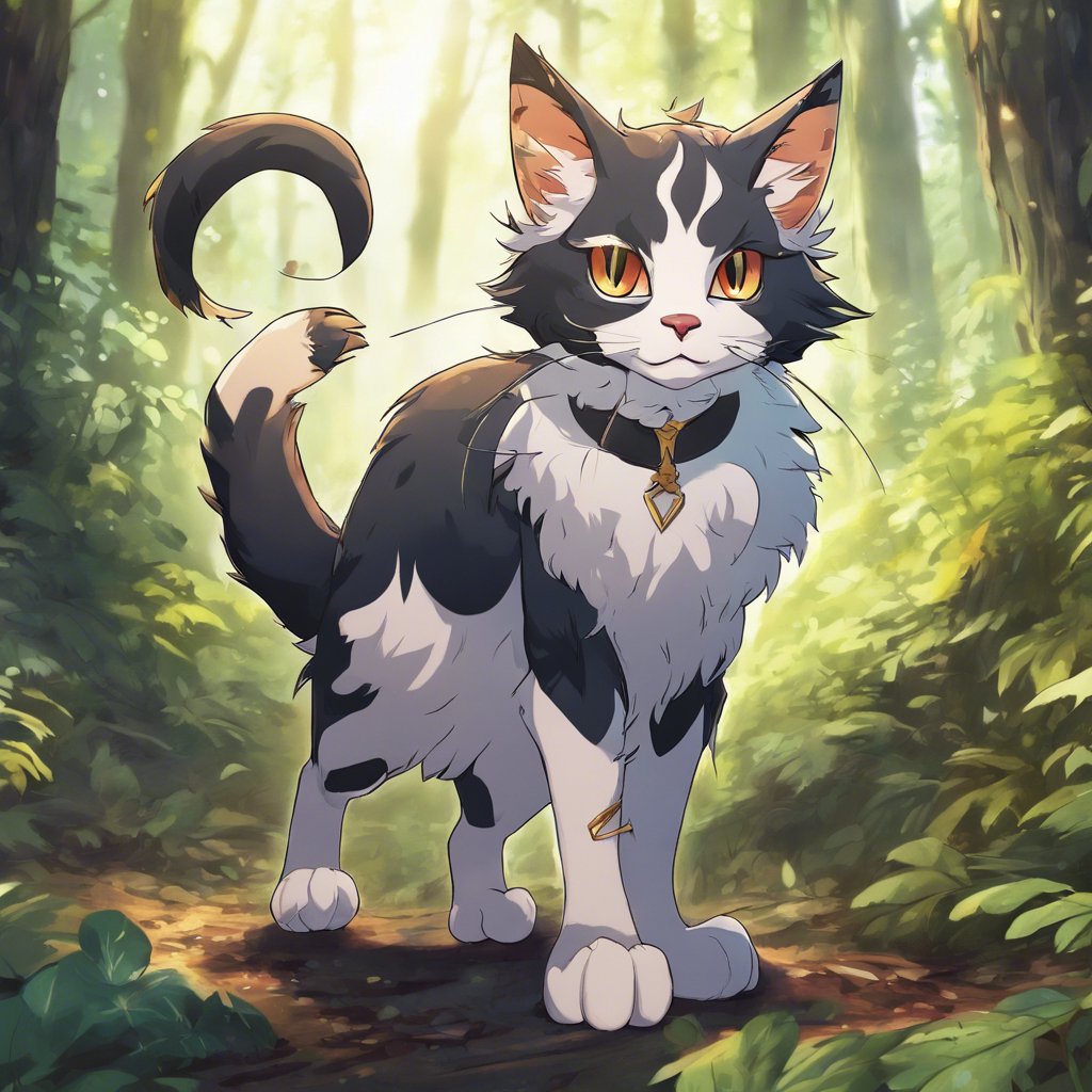 Furry anime cat with two tails Fanart