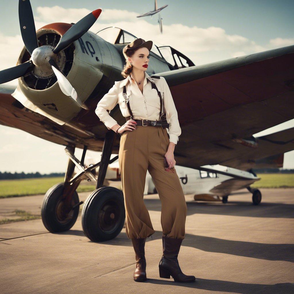 Vintage Aviation Style: 1940s pilot attire Fanart