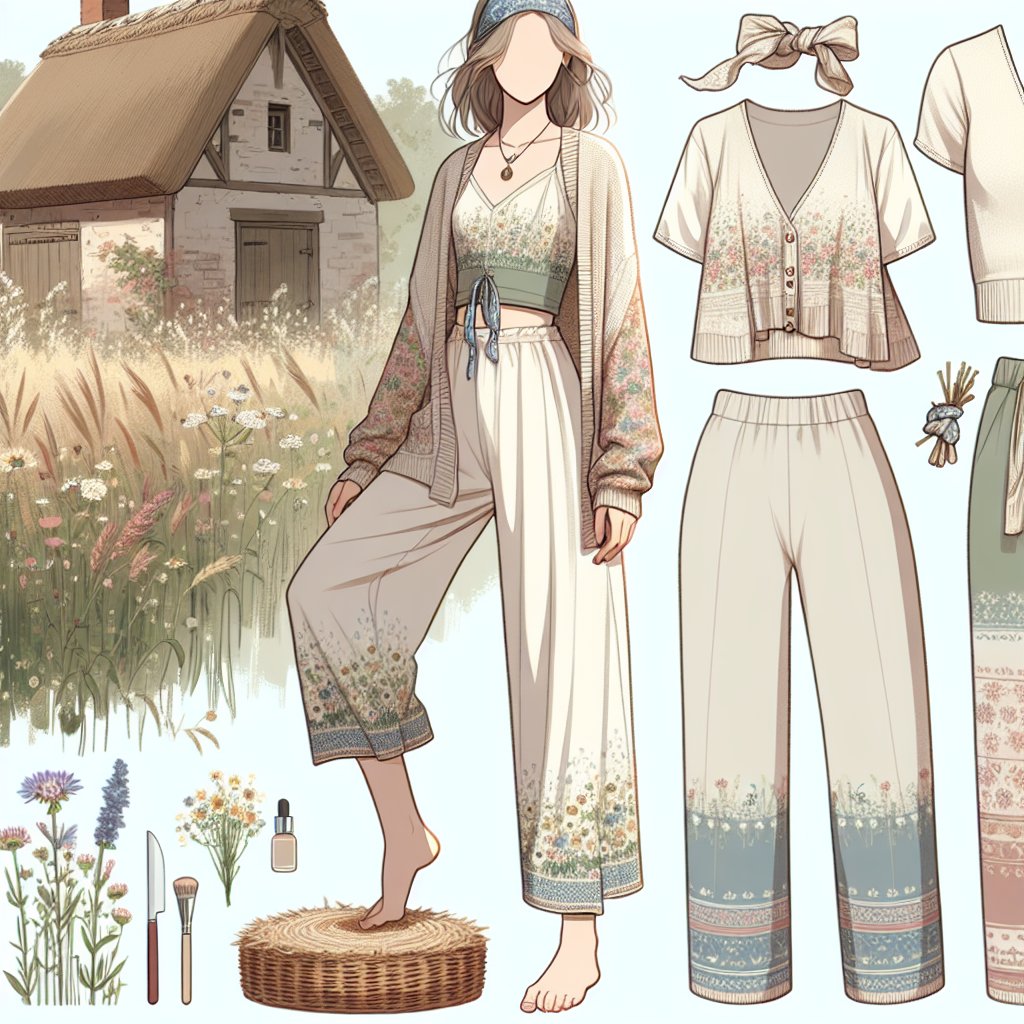 Light cottagecore inspired modest yoga outfit | Fanart