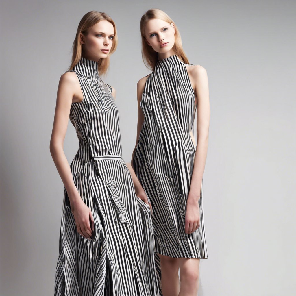 Using stripes at different angles dress Fanart