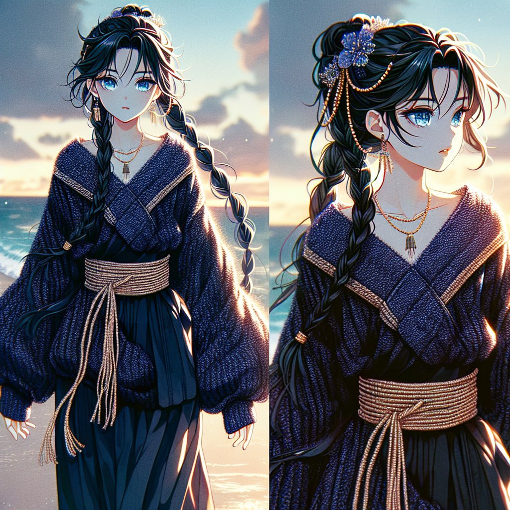 Anime Girl Wearing Sweater: Anime girl Fanart