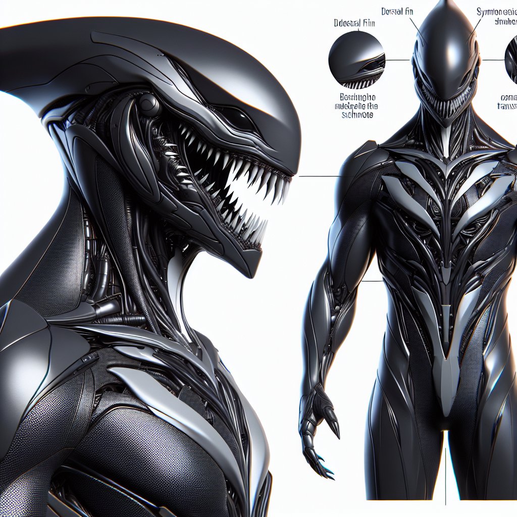 Sharklike symbiote mechsuit Fanart