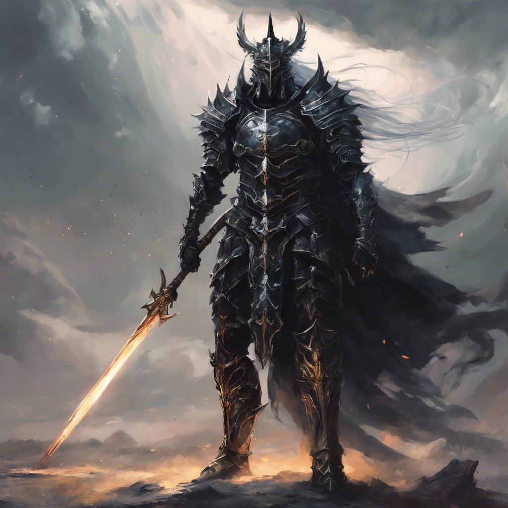 Tall warrior standing on battlefield wearing Fanart