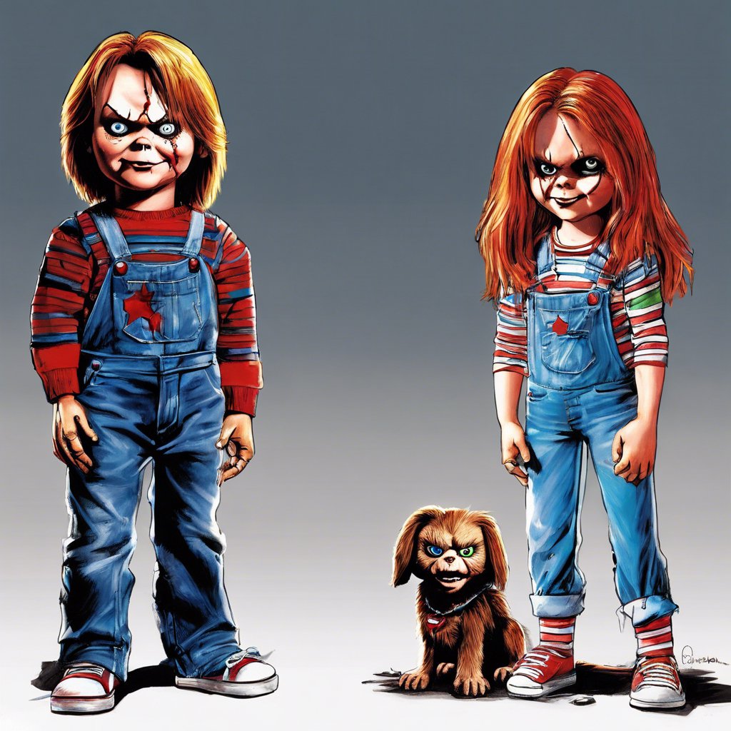 Chucky and Tiffany’s children Glen and Fanart