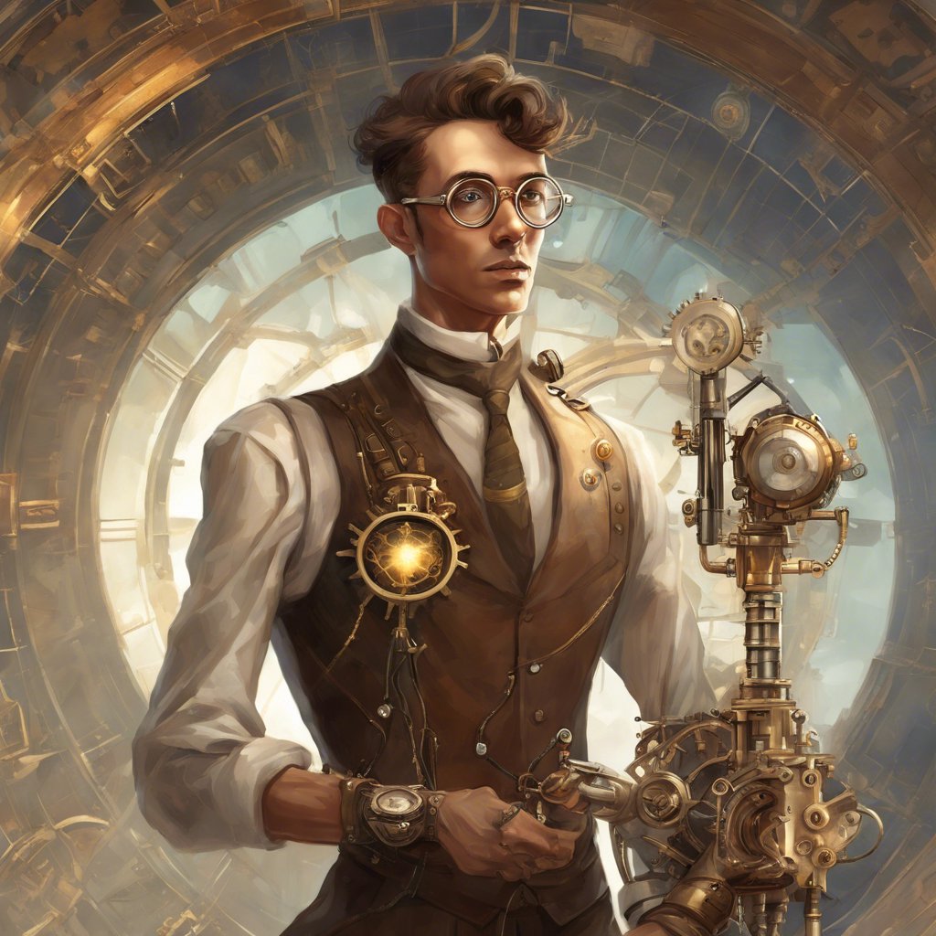 Steampunk inventor. thin man with tan | Fanart