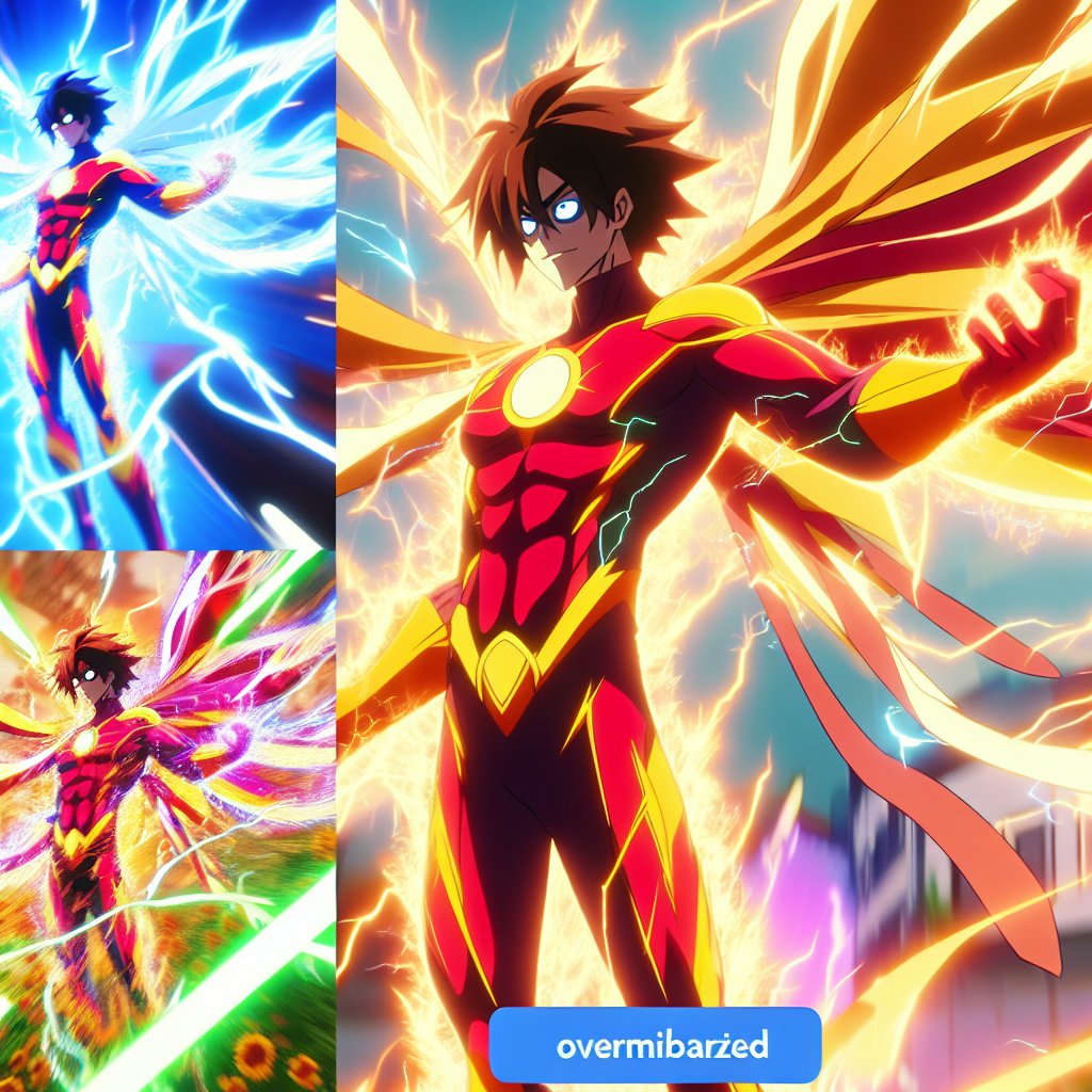 A cartoon-like superhero in a vibrant, Fanart